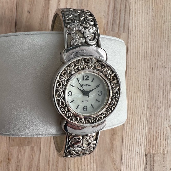 Geneva | Accessories | Geneva Elite Ladies Watch Stainless Scroll ...
